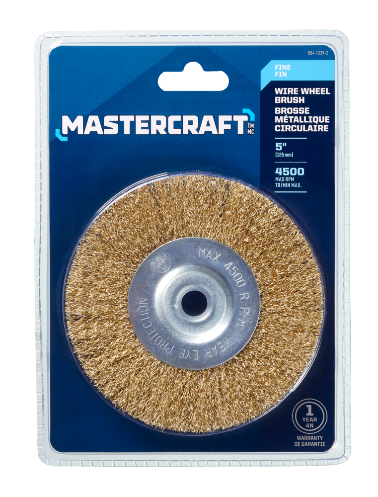 Mastercraft 5-in Carbon Steel Fine Wire Wheel Brush 1/2-in, 5/8-in ...