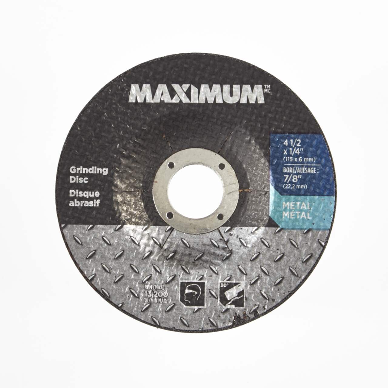 MAXIMUM Type 27 Aluminum Oxide Grinding Wheel Disc for Metal Canadian Tire