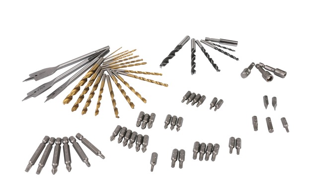Mastercraft Titanium-Coated Screw Driver Drill Bit Set, 66-pc ...