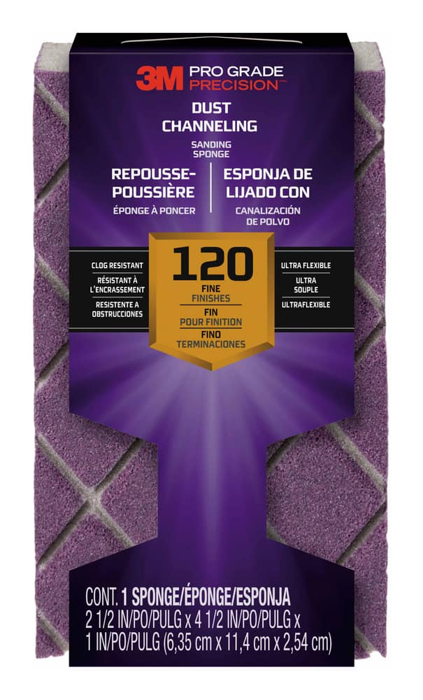 3M Pro Grade Ultra Flexible Aluminum Oxide Block Sanding Sponge for Wood Metal Plastic Masonry Canadian Tire