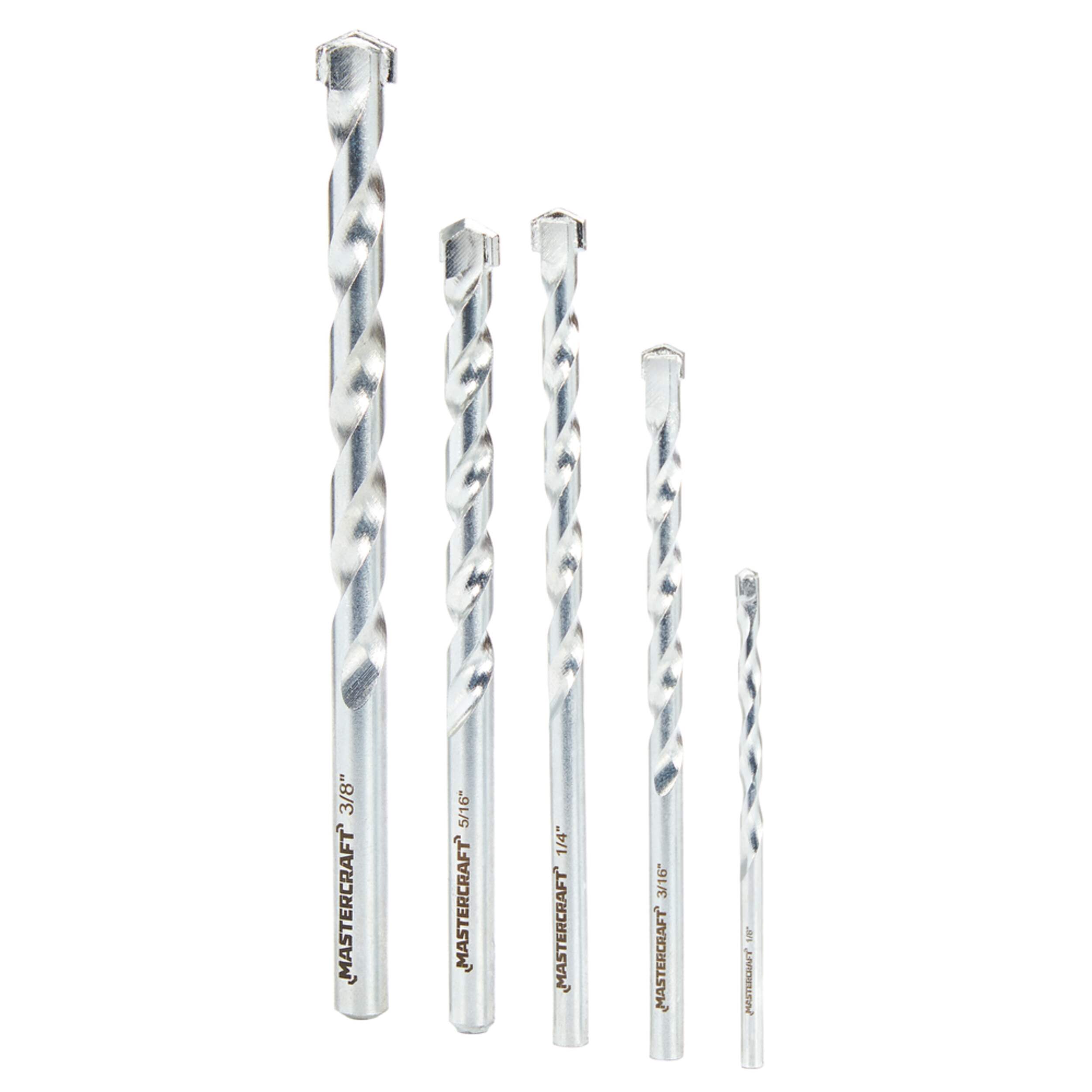 Mastercraft Carbide Tipped Drill Bit Set for Masonry, 5-pc | Canadian Tire