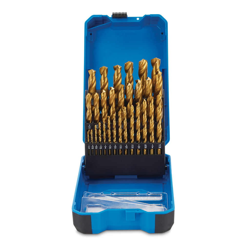 Mastercraft Titanium Drill Bit Set for Wood, Metal, Plastic, 29-pc ...