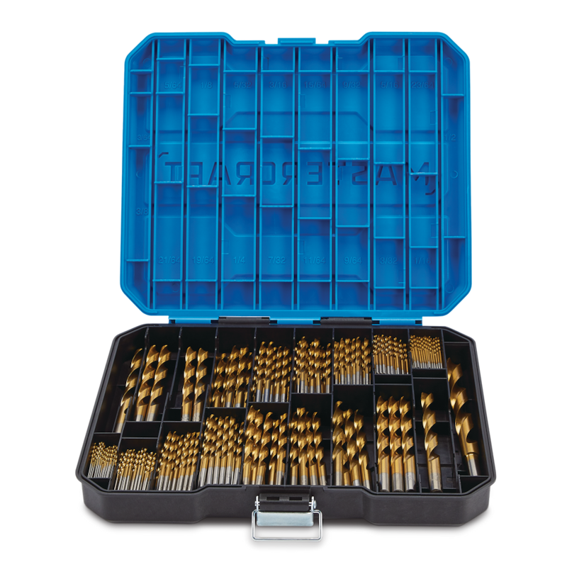 Mastercraft Titanium Drill Bit Set for Wood, Metal, Plastic, 230-pc ...