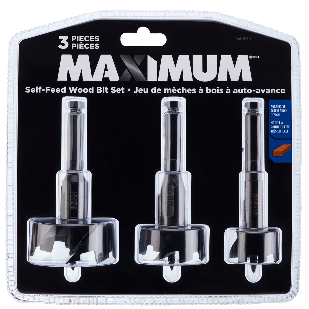 MAXIMUM Self-Feeding Drill Bit Set for Wood, 3-pc | Canadian Tire