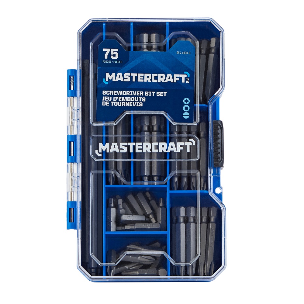 Mastercraft Carbide Assorted Screwdriver Bit Set for Metal, Plastic ...