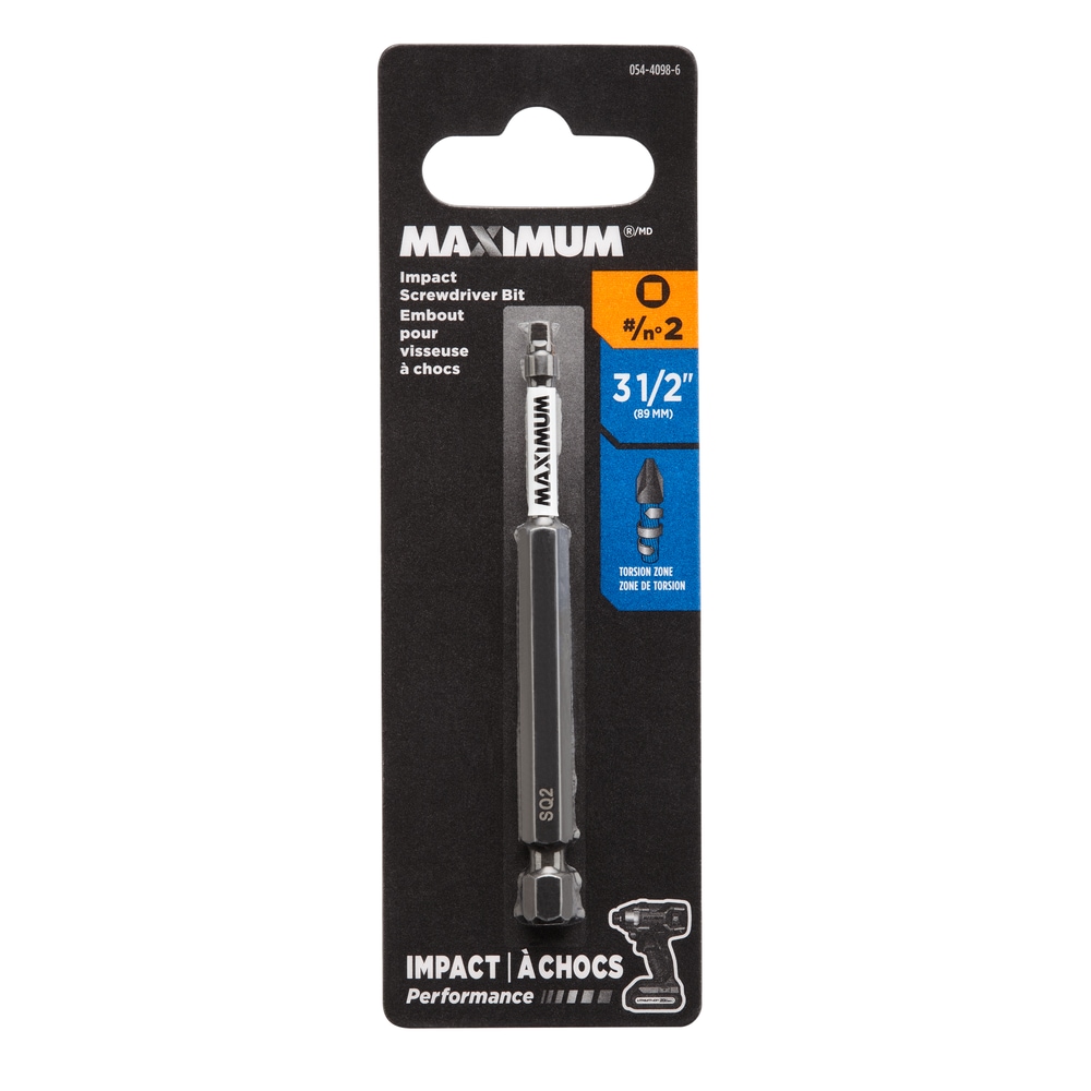 MAXIMUM 3 1/2" SQ Screwdriver Bit, 1pack | Canadian Tire