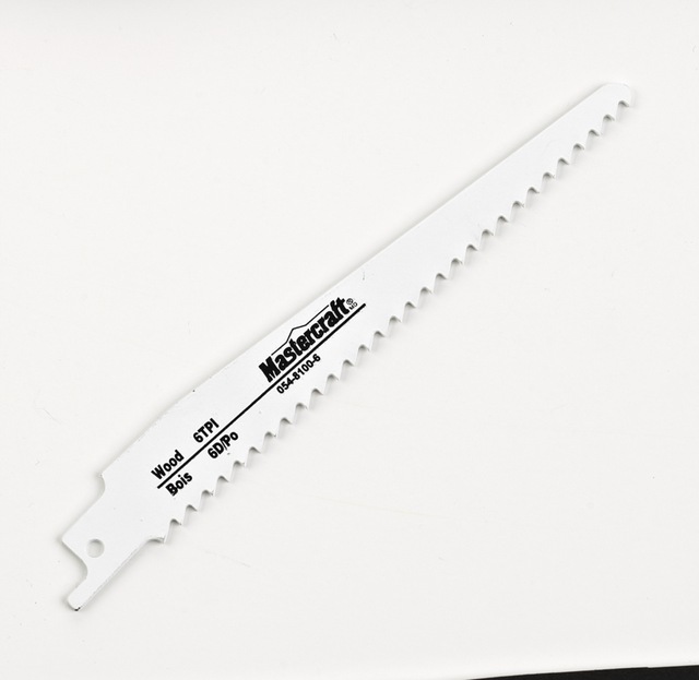 Mastercraft 6-in 6 TPI Bi-Metal Reciprocating Saw Blades for Wood, 2-pk ...
