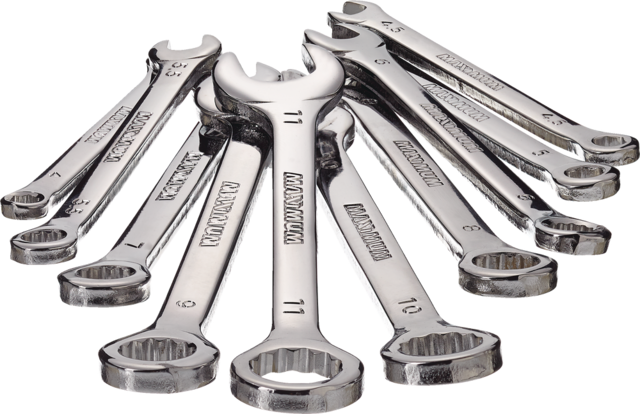 MAXIMUM Ignition Wrench Set, SAE/Metric, Nickel-Chrome Plating, 10-pc ...