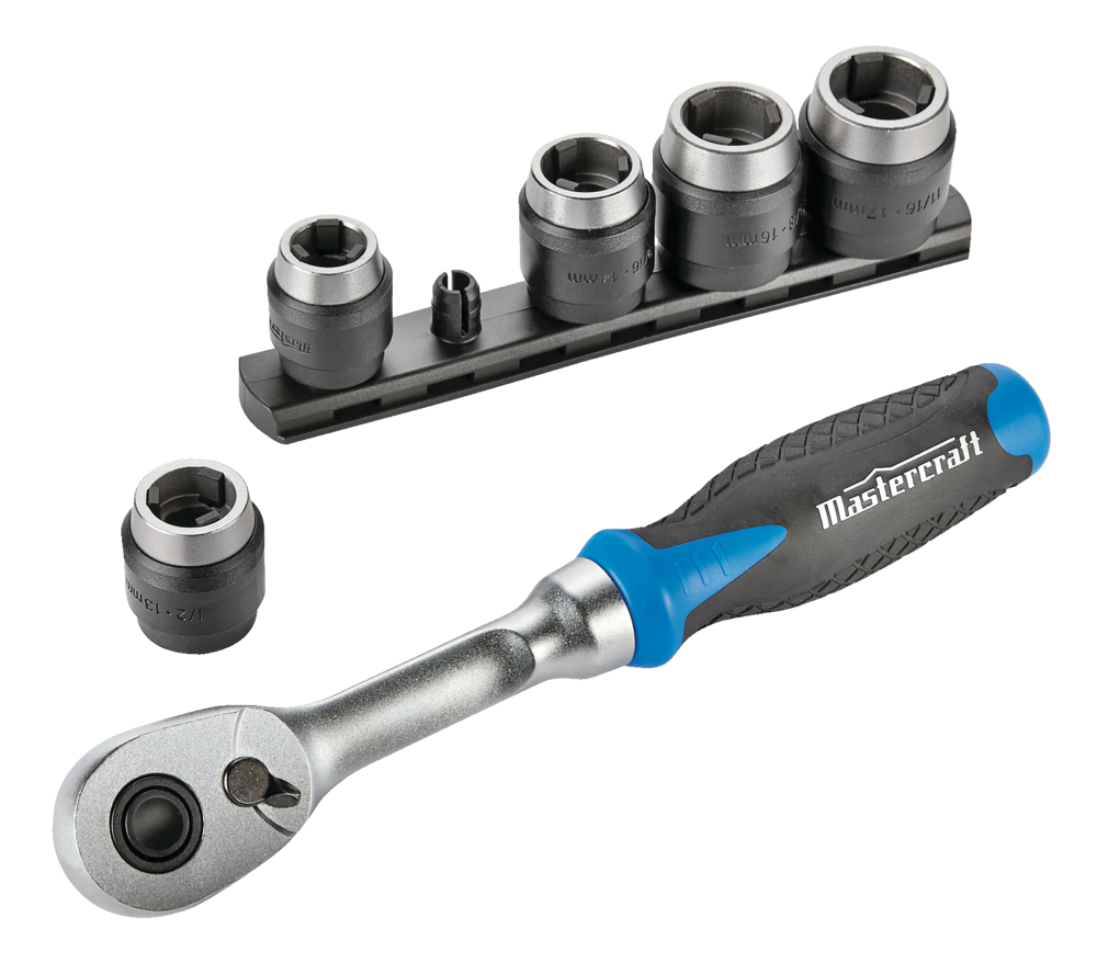 Mastercraft Grip Socket & Ratchet Set, 6-pc, SAE / Metric | Canadian Tire