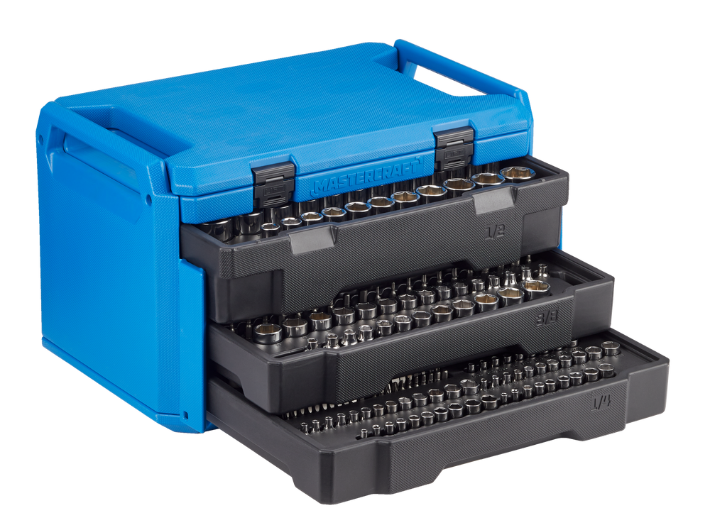 Mastercraft Socket Set, 270-pc, SAE / Metric, CRV, Nickel-Chrome ...