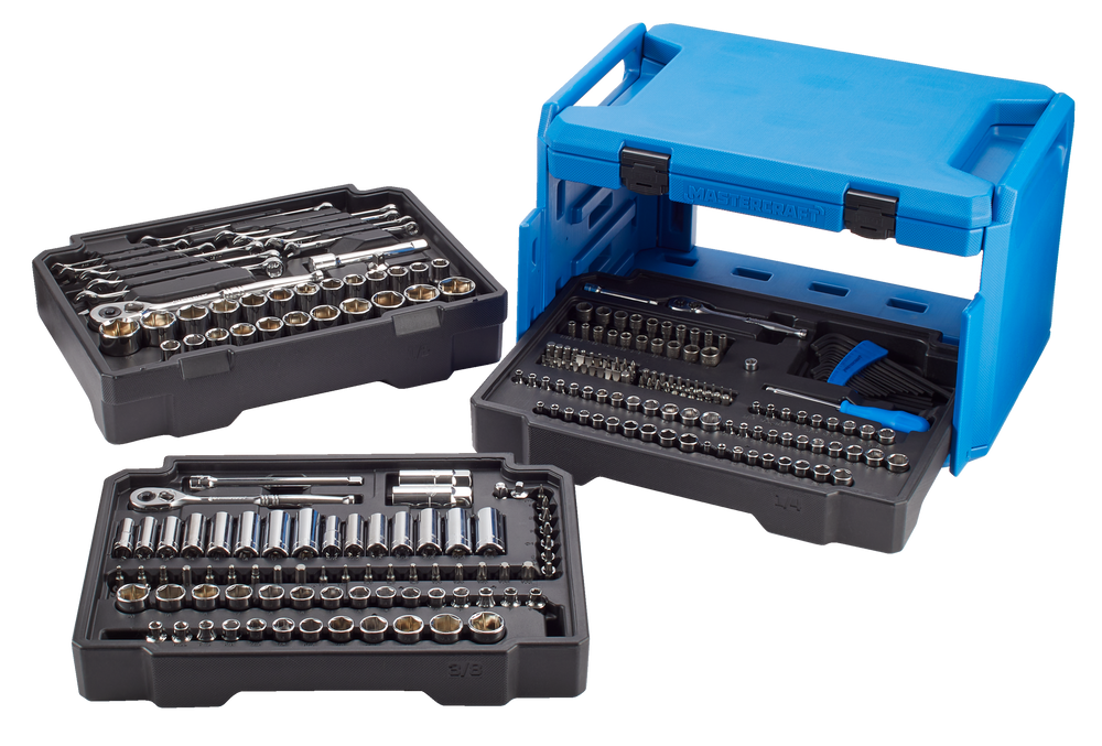 Mastercraft Socket Set, 270-pc, SAE / Metric, CRV, Nickel-Chrome ...