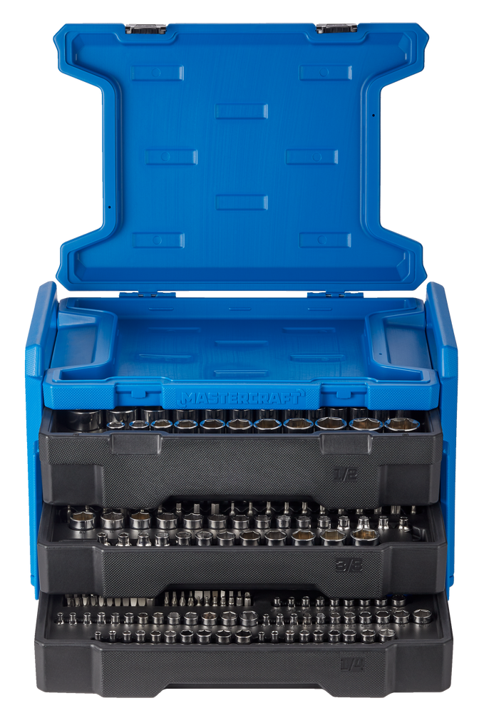 Mastercraft Socket Set, 270-pc, SAE / Metric, CRV, Nickel-Chrome ...