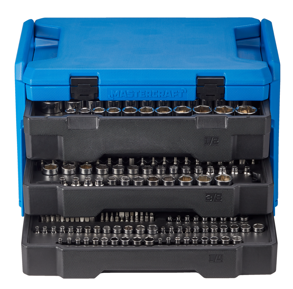 Mastercraft Socket Set, 270-pc, SAE / Metric, CRV, Nickel-Chrome ...