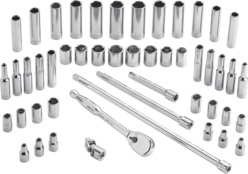 MAXIMUM 1/4-in Drive Professional Grade Socket Set, 49-pc, SAE/Metric ...