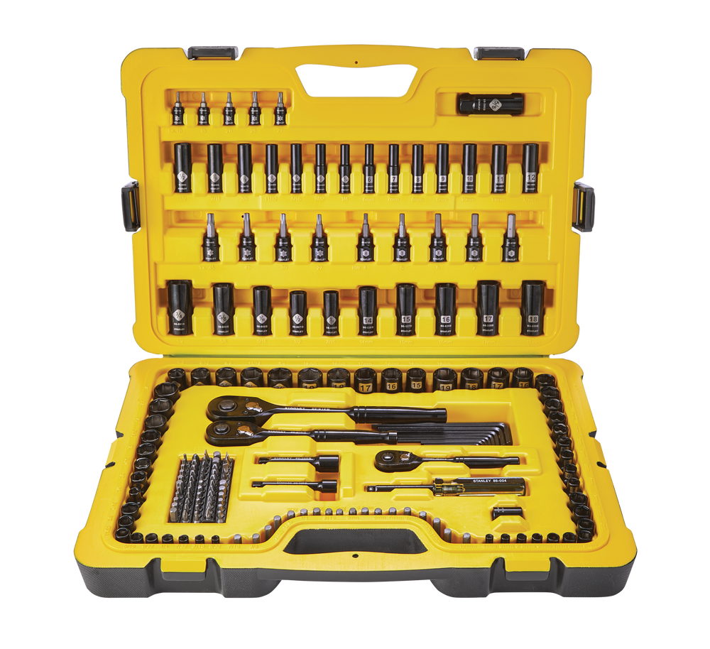 Stanley Professional Grade Black Chrome Socket Set, SAE/Metric,197-pc ...