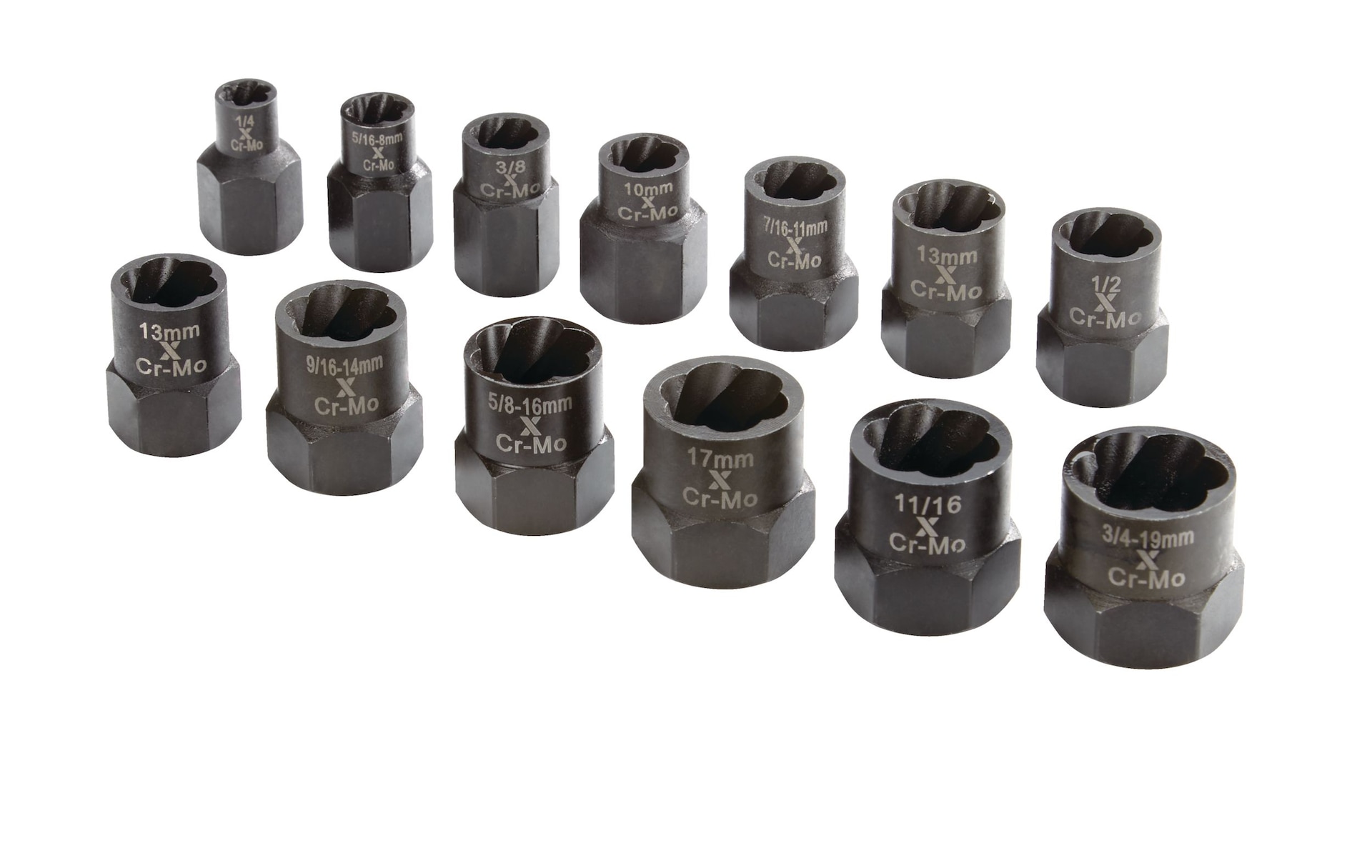 MAXIMUM 3/8-in Drive Impact Bolt Extractor Set, 13-pc, SAE/Metric ...