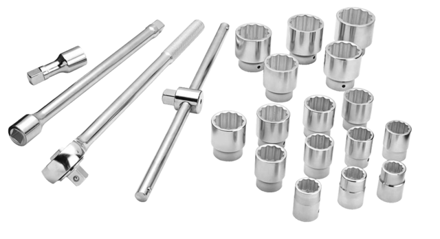 Mastercraft Socket Set 20-pc, 3/4-in Drive, SAE, Steel, Chrome ...