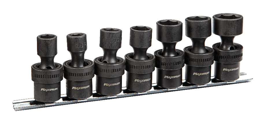 MAXIMUM 3/8-in Drive Swivel Impact Socket Set, 7-pc, SAE, CRMO ...
