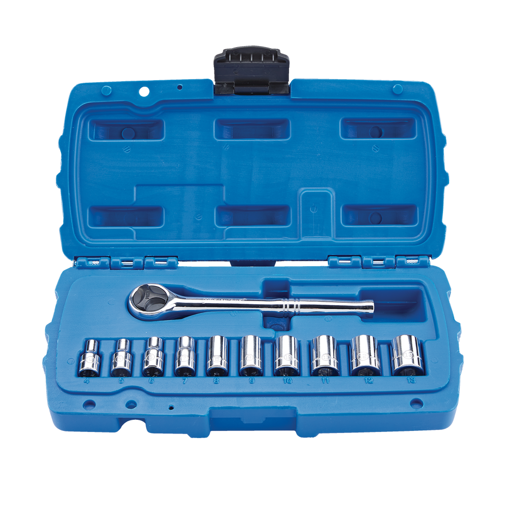 Mastercraft Socket Set 11-pc, 1/4-in Drive, Metric Nickel-Chrome ...