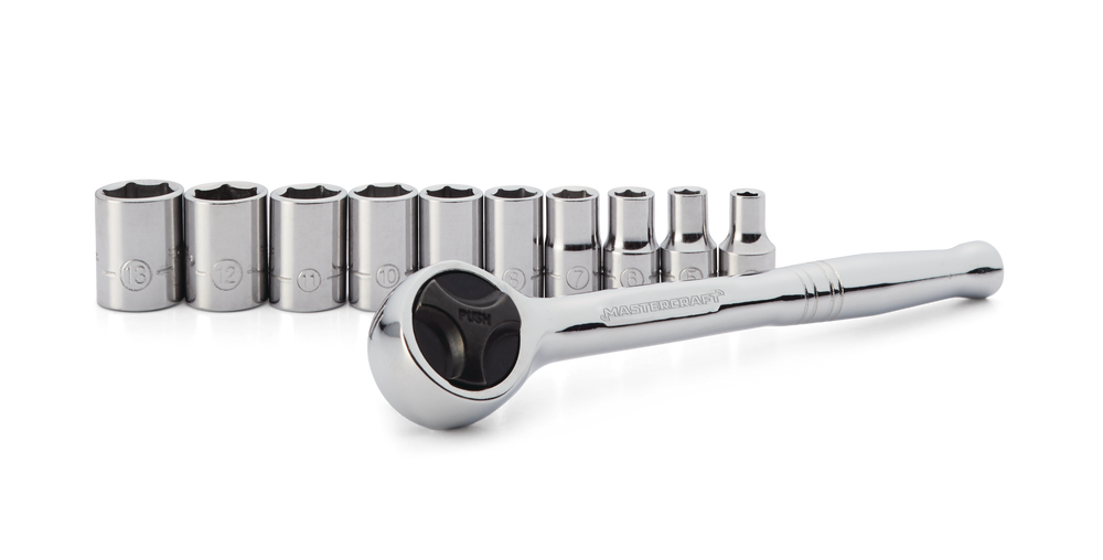 Mastercraft Socket Set 11-pc, 1/4-in Drive, Metric Nickel-Chrome ...