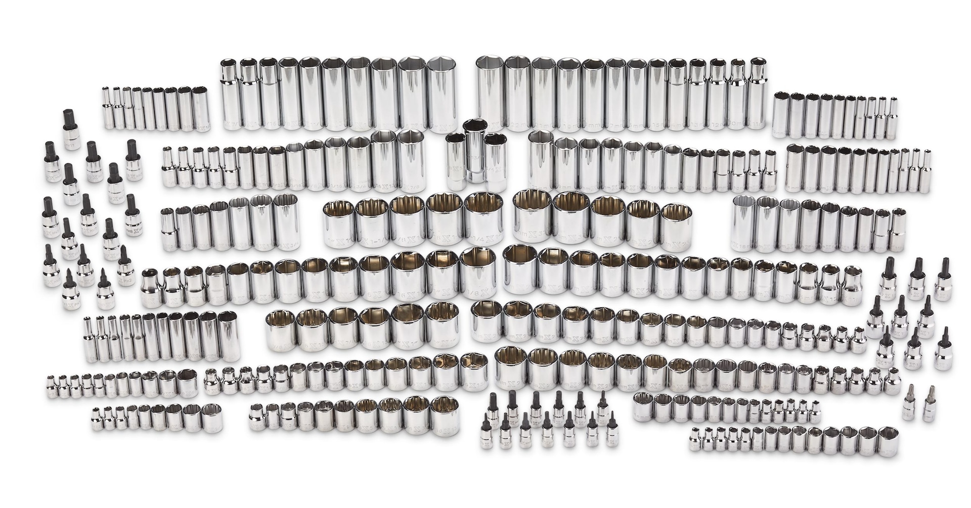 MAXIMUM Master Socket Set, 300-pc, CRV, Nickel-Chrome Plating ...