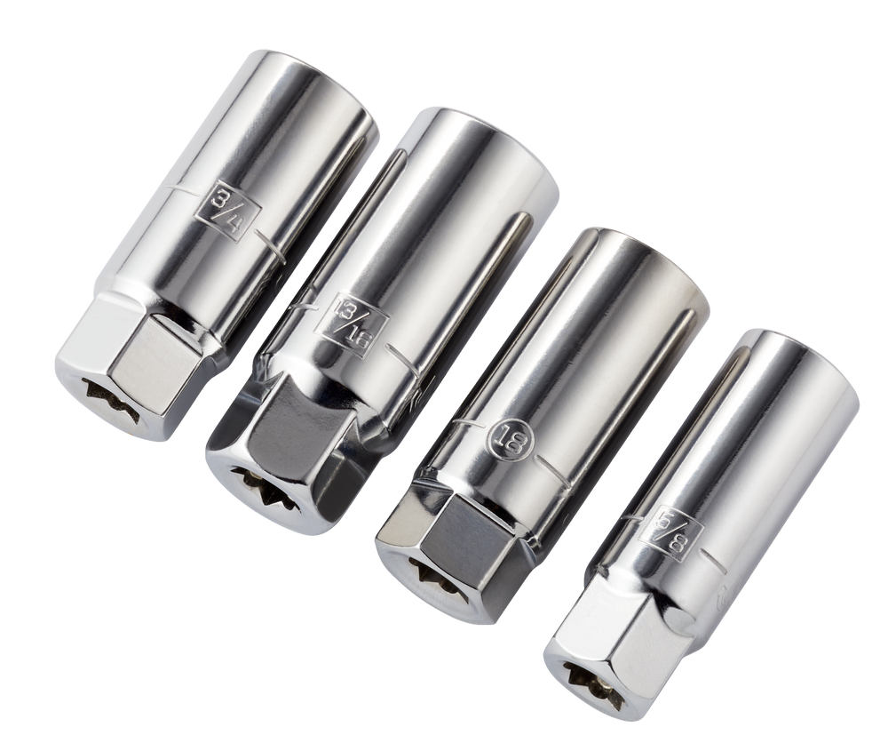 Mastercraft 3/8-in Drive, Spark Plug Socket Set, 4-pc CRV, Nickel ...