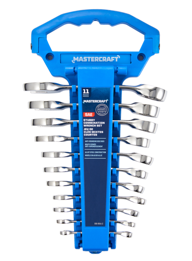 Mastercraft Combination Stubby Wrench Set, SAE, Assorted Sizes, 11-pc ...