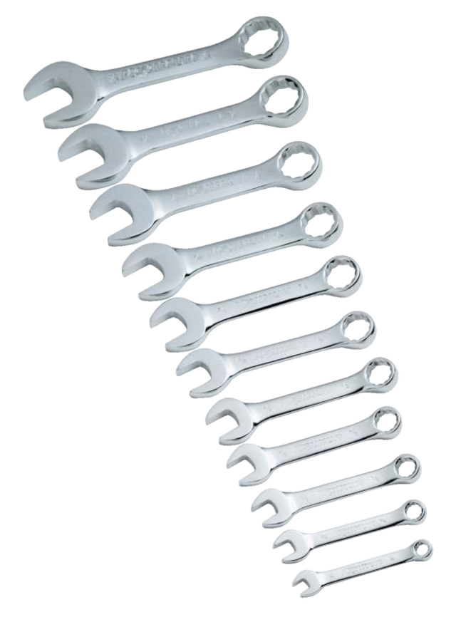 Mastercraft Combination Stubby Wrench Set, SAE, Assorted Sizes, 11-pc ...