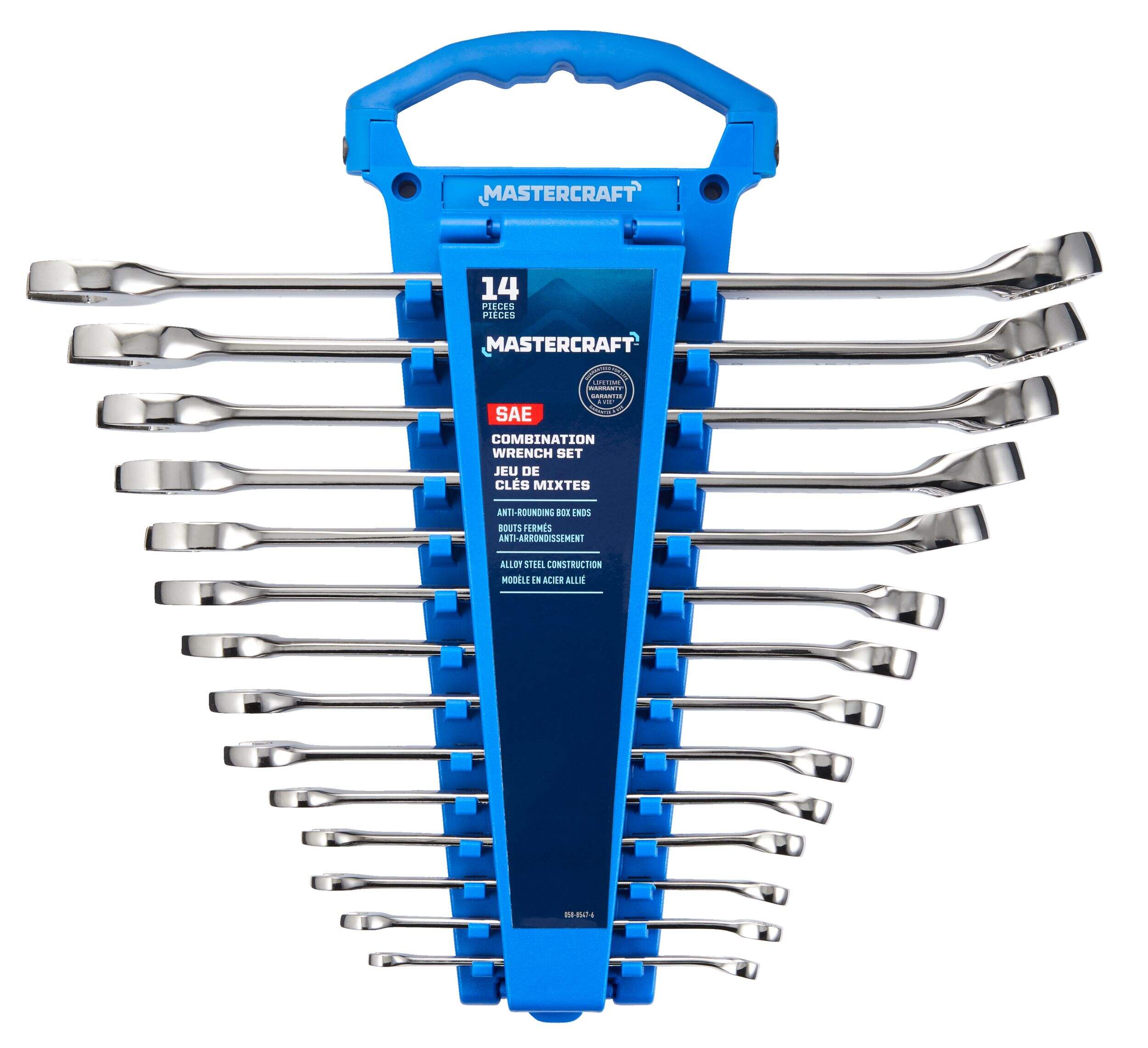 Mastercraft Combination Wrench Set, 14-pcs, SAE, Nickel-Chrome Plating ...