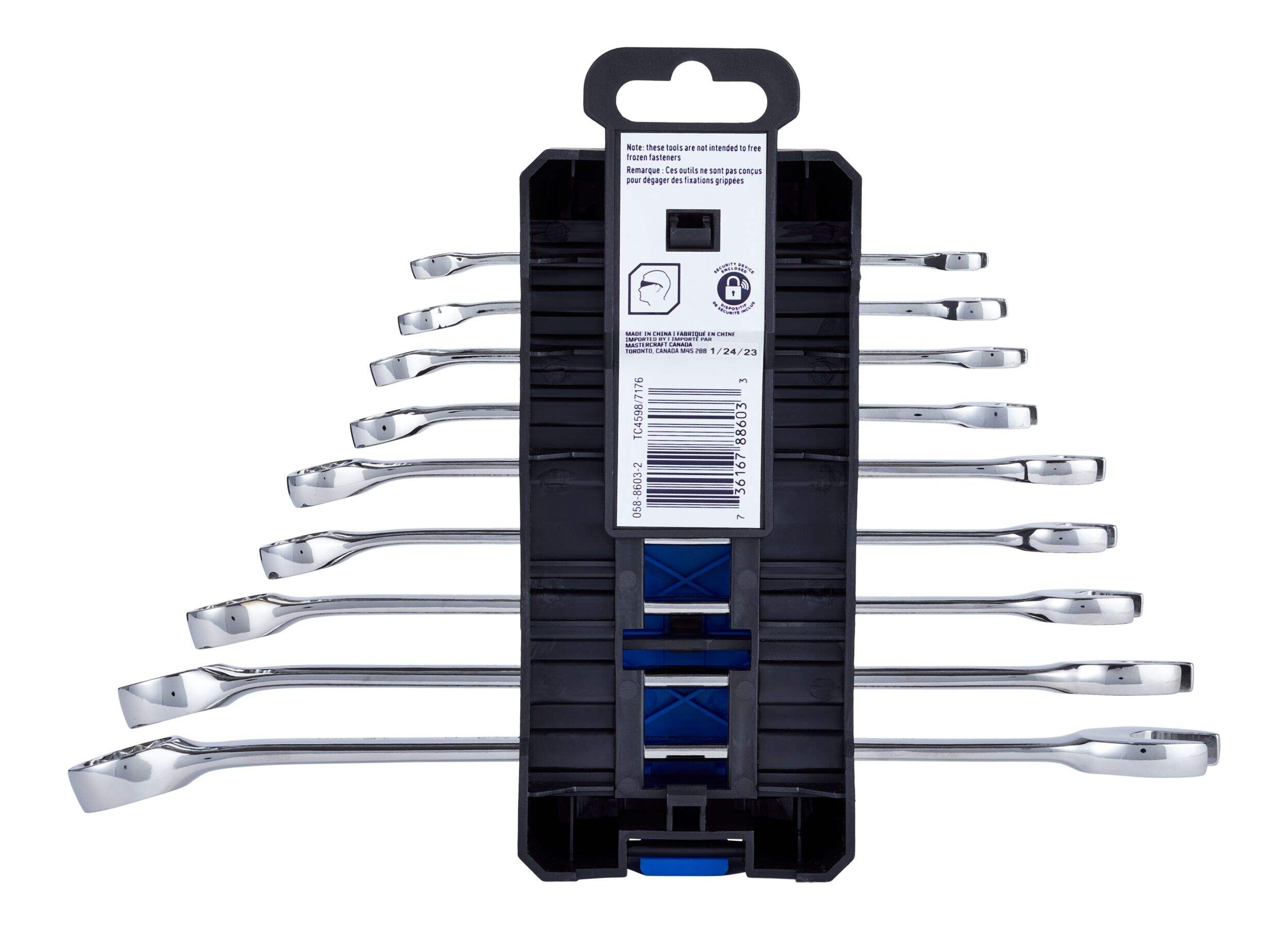 Mastercraft Combination Wrench Set, Metric, Nickel-Chrome Plating, 9-pc | Canadian Tire