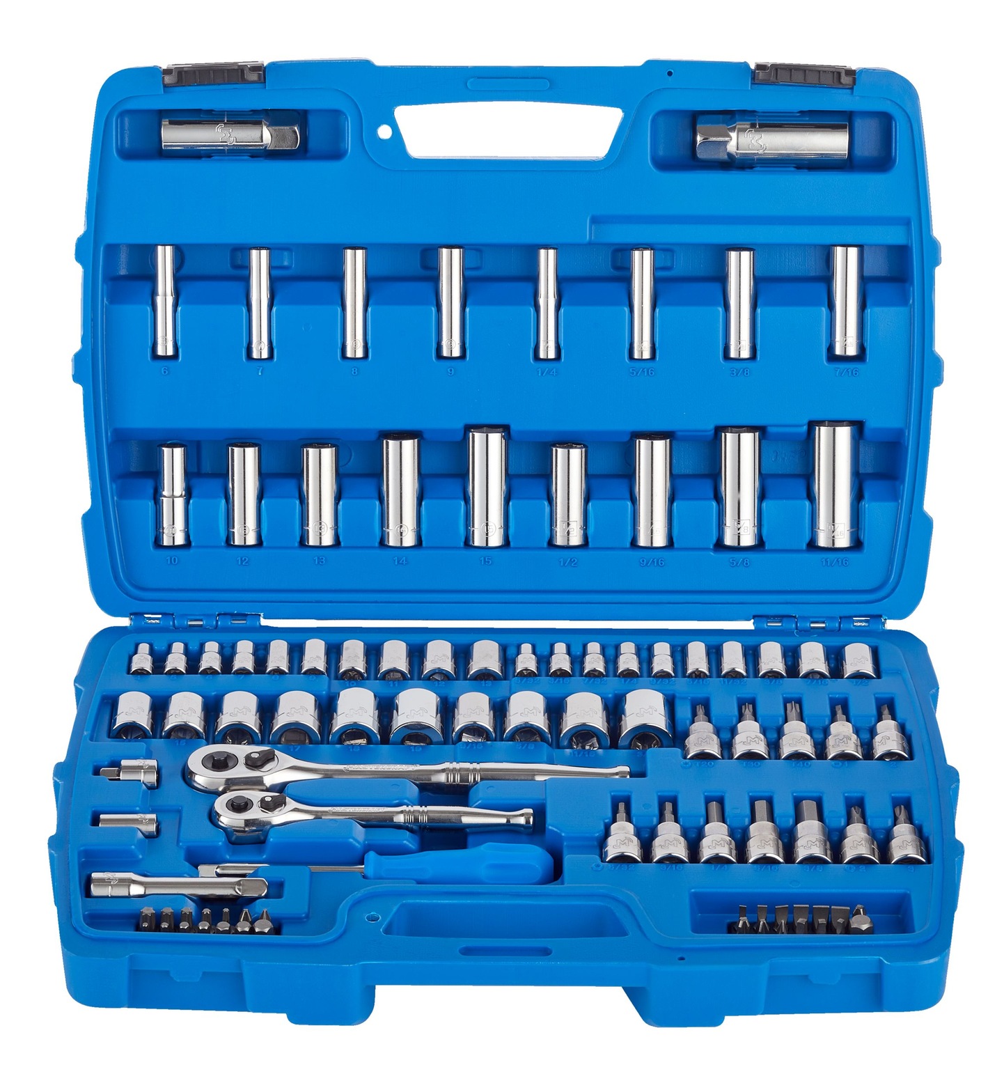Mastercraft Socket Set, 95-pc, SAE / Metric, CRV, Nickel-Chrome Plating ...
