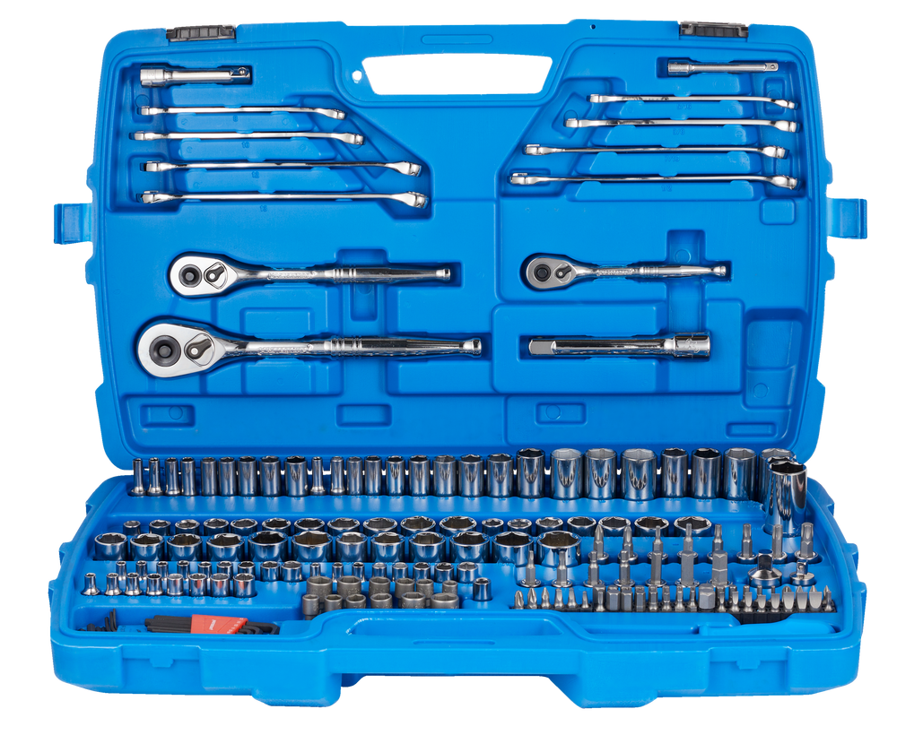 Mastercraft Socket Set, 184-pc, SAE / Metric, CRV, Nickel-Chrome ...