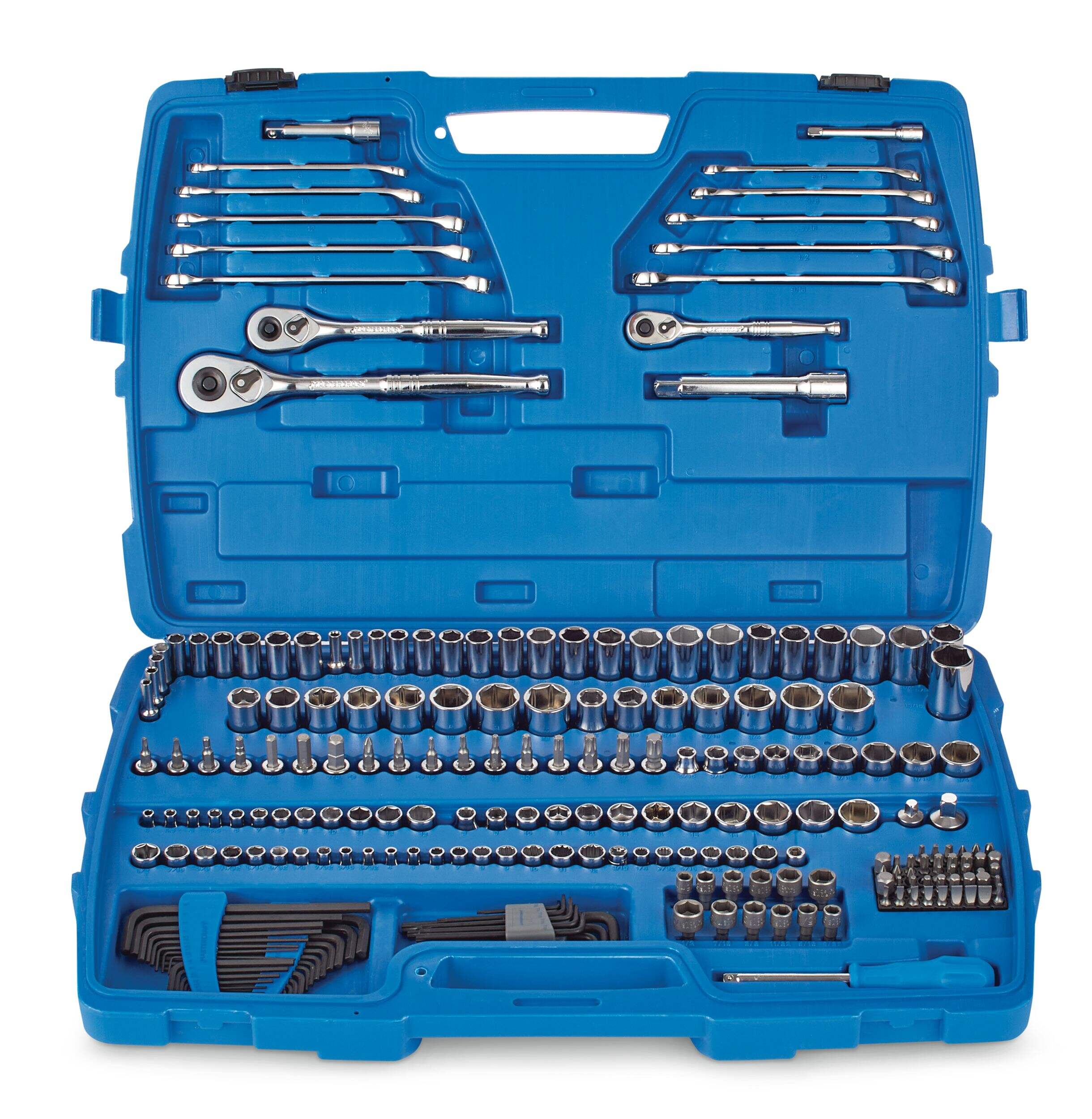 Mastercraft Socket Set, 233-pc, SAE / Metric, Nickel-Chrome Plating ...