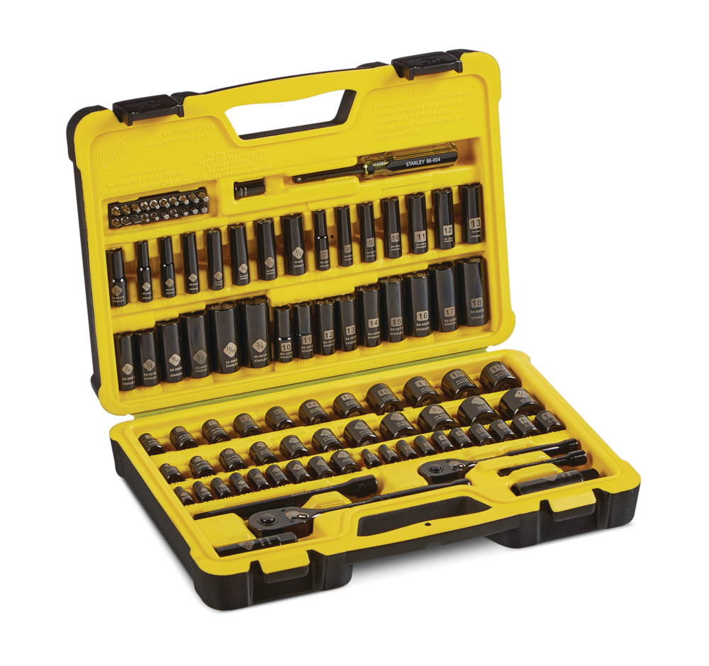 Stanley Professional Grade Black Chrome Socket Set, 99-pc, SAE/Metric ...