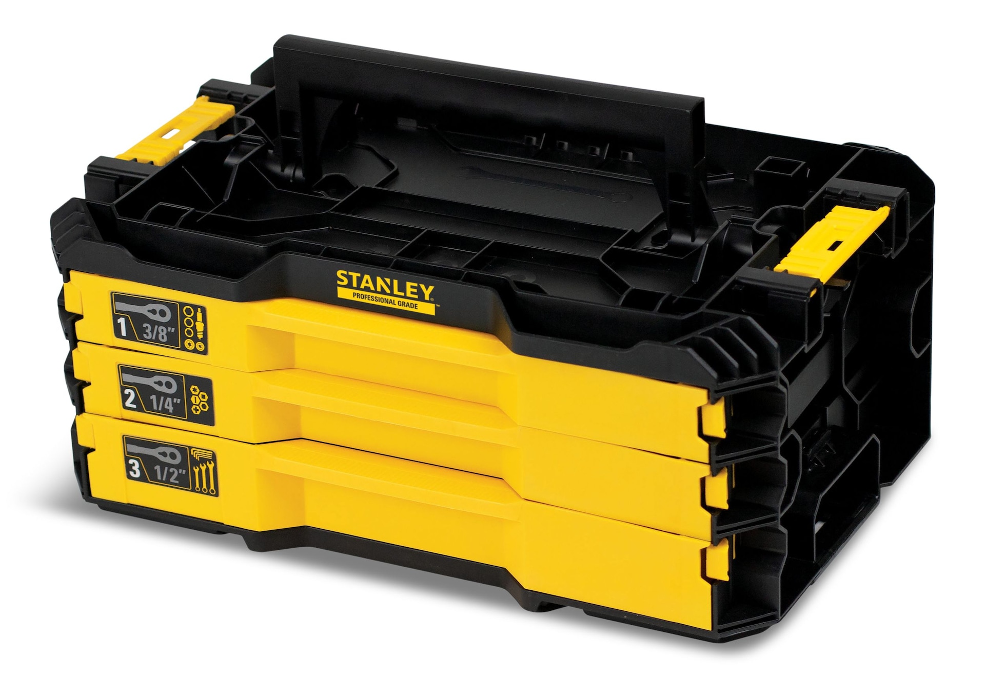 Stanley Professional Grade Black Chrome Socket Set, SAE/Metric, 203-pc ...