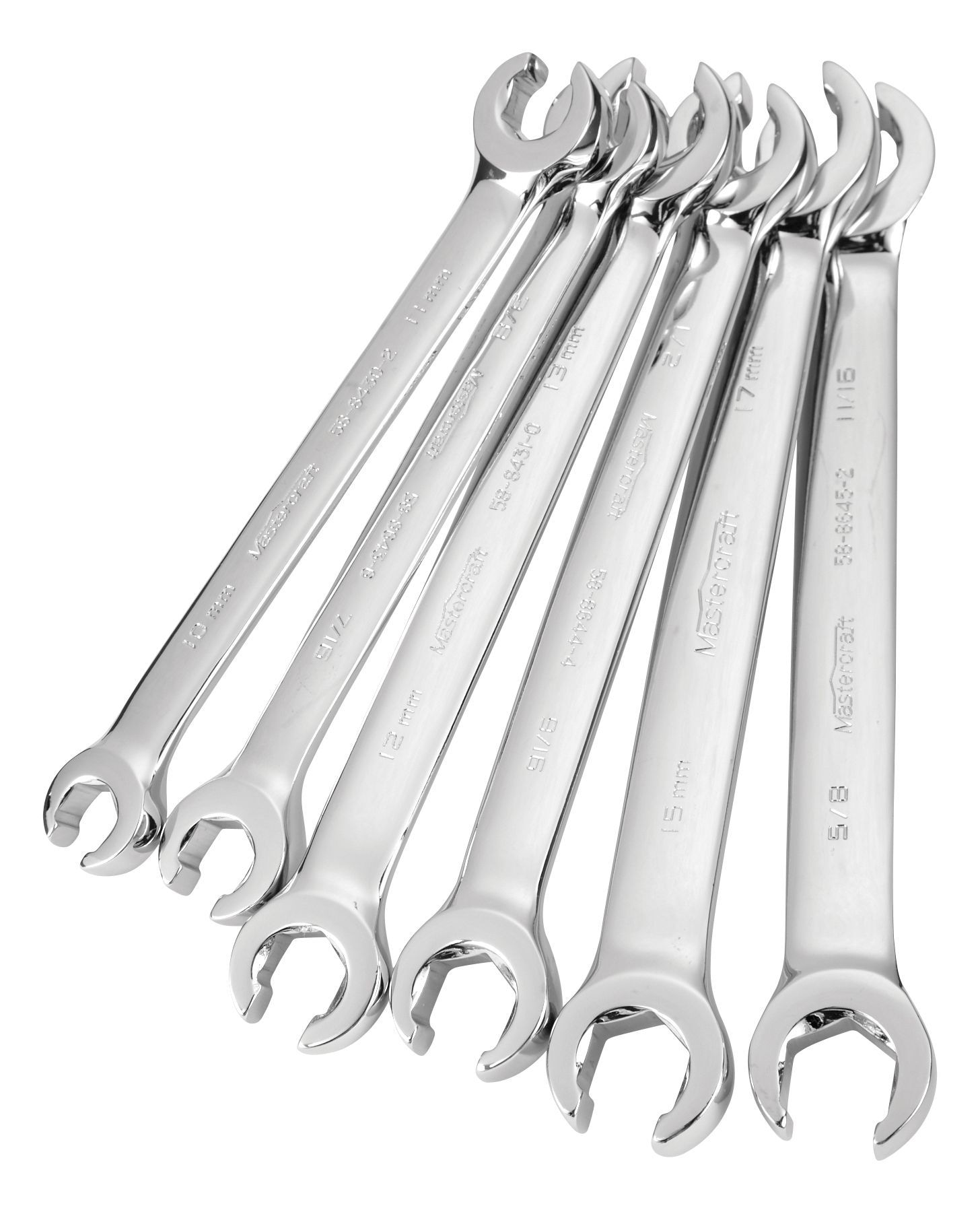 Mastercraft Double Ratcheting Wrench and Flare Nut Wrench Set, 20-pcs ...