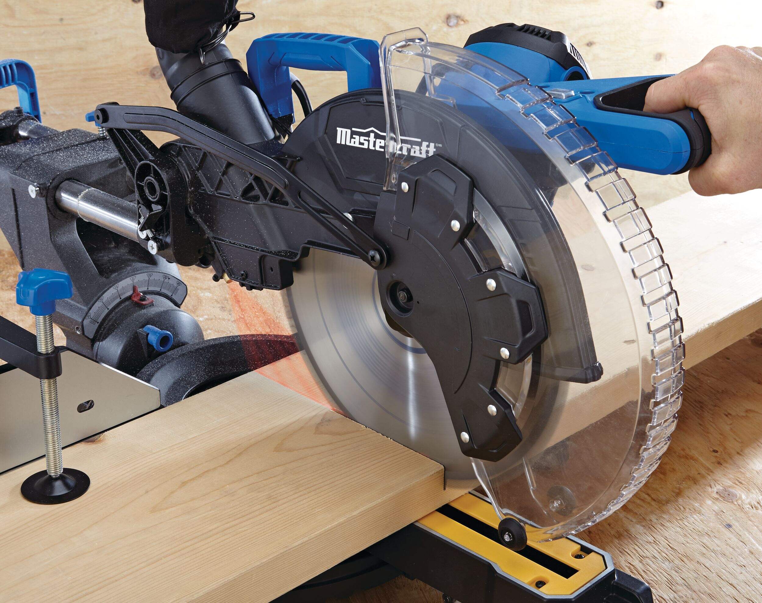 Mastercraft 15 Amp Dual-Bevel Sliding Mitre Saw with Laser, 12-in ...