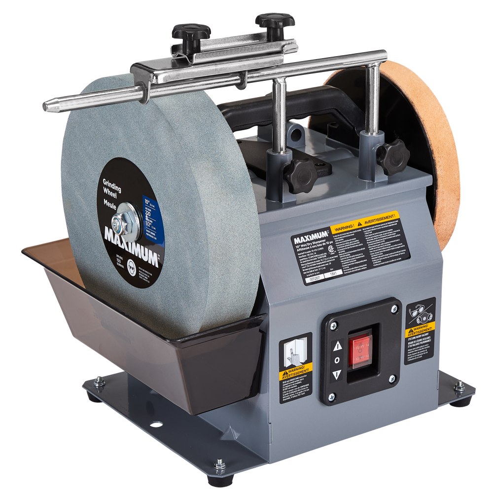 MAXIMUM Pro 1.6 Amp 2-Direction Water Cooled Wet/Dry Tool Sharpener ...