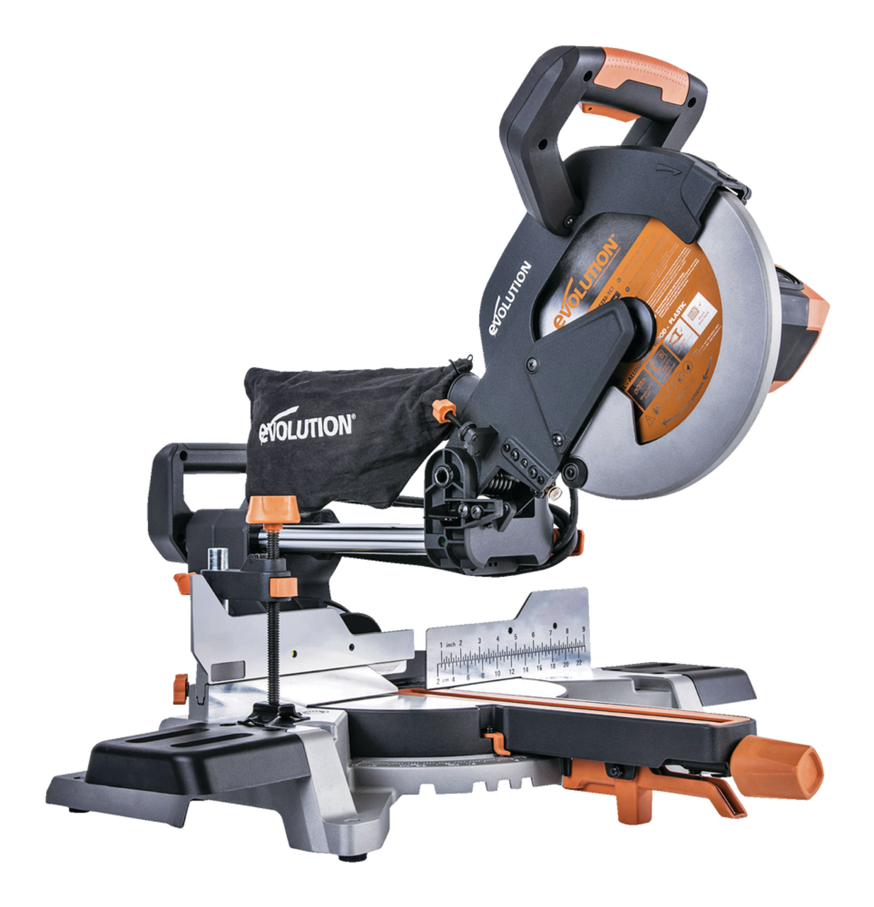 Evolution R255SMS 15 Amp Single Bevel Sliding Mitre Saw with 10 in Multi Material Cutting Blade Canadian Tire