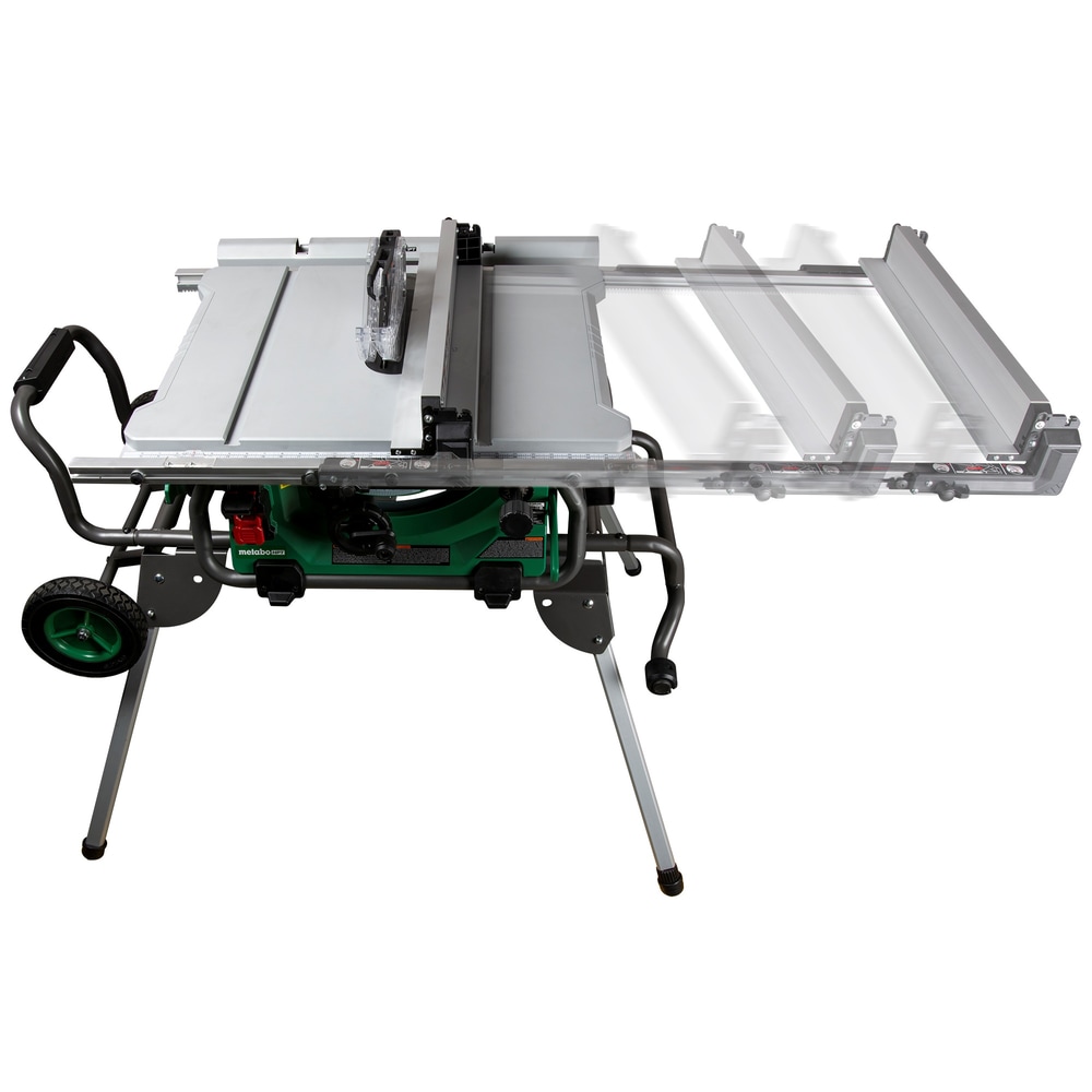 Metabo HPT 10-in Jobsite Table Saw with Fold & Roll Stand, 15 Amp ...