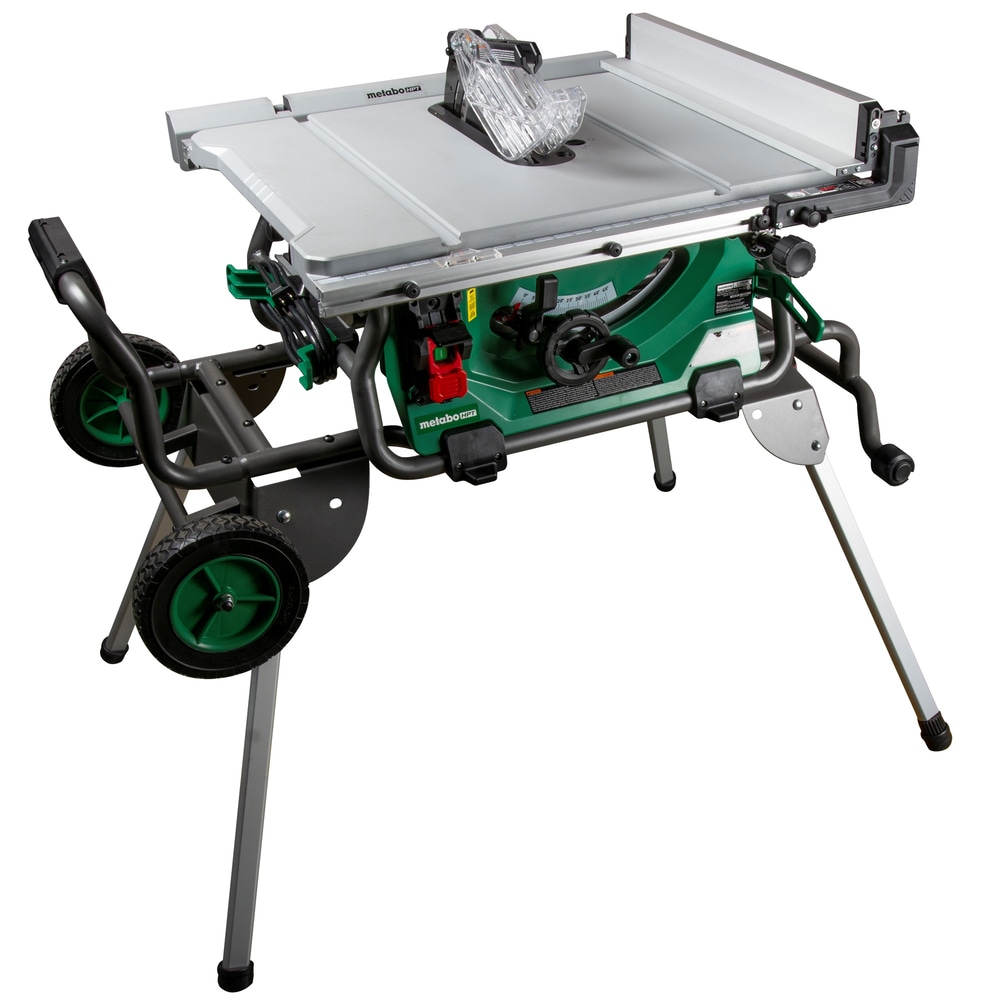 Metabo HPT 10-in Jobsite Table Saw with Fold & Roll Stand, 15 Amp ...
