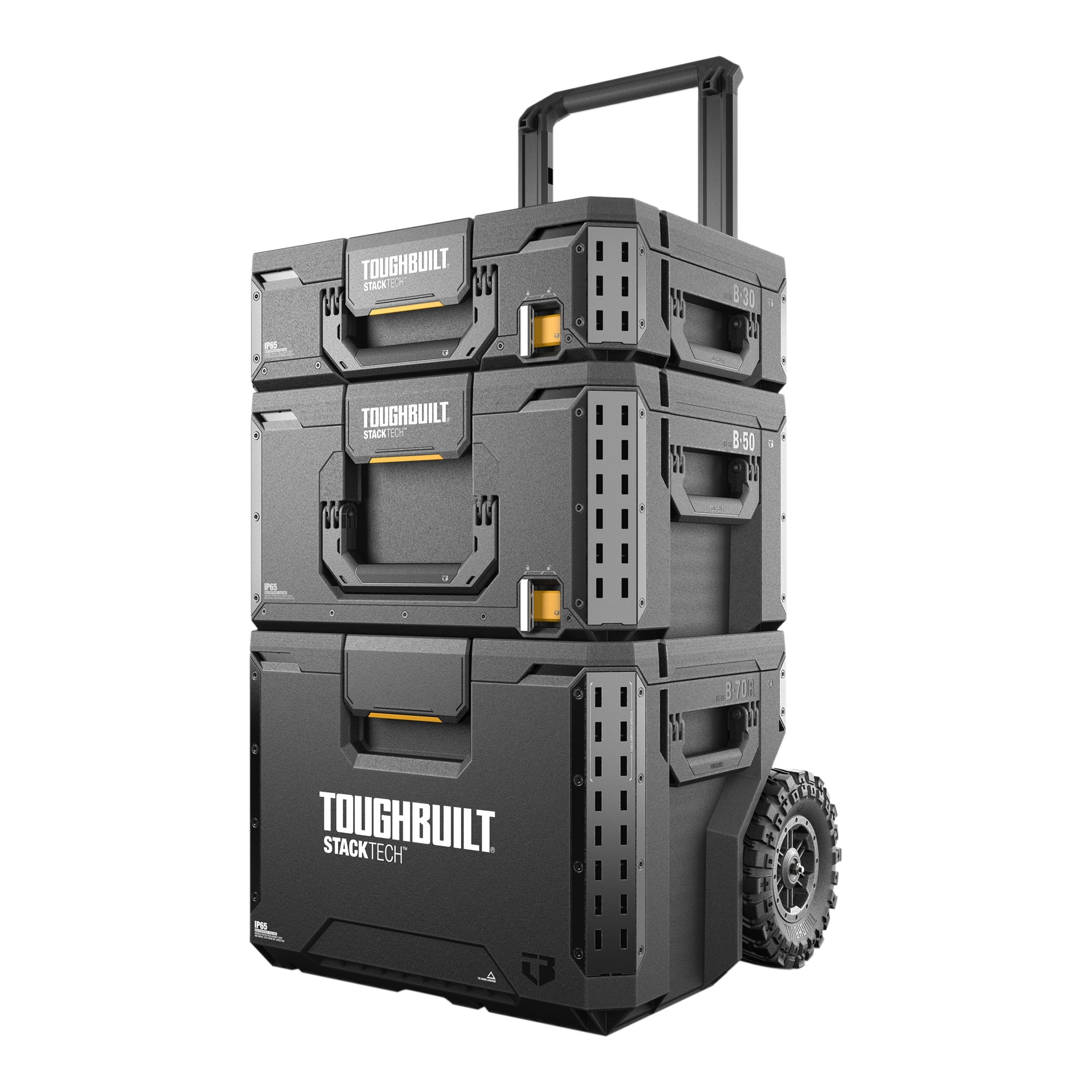 ToughBuilt StackTech Tool Box Storage System Set, IP65 Rated, 3-pc ...