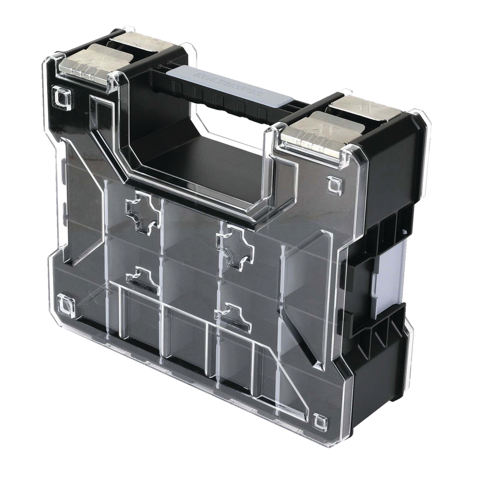 MAXIMUM Portable Double-Sided Stackable Small Parts 8-Bins Organizer ...