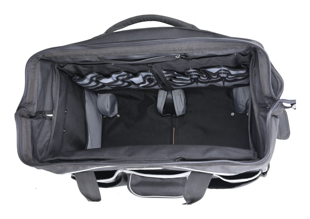 MAXIMUM Water Resistant, Rolling Tote Tool Bag w/ Wheels, 39 Pockets ...