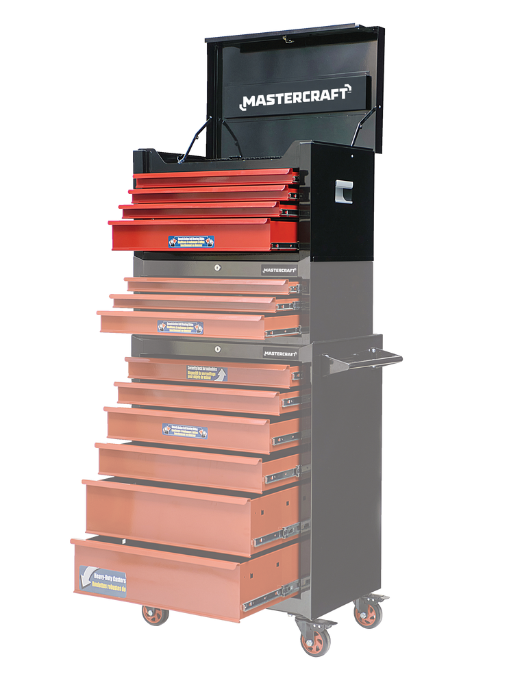 Mastercraft Tool Chest w/ 4 Drawers, Black & Red, 26-in | Canadian Tire