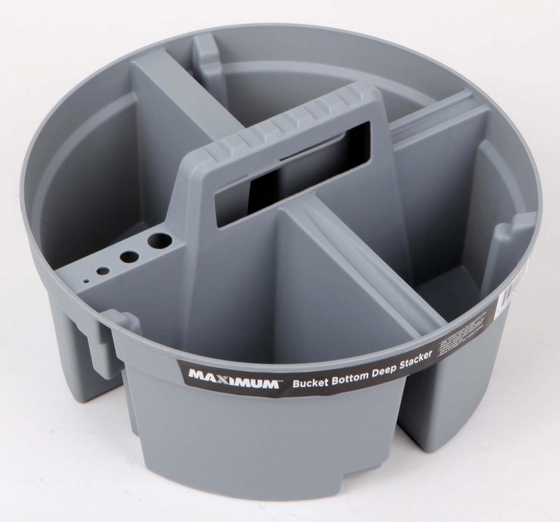 MAXIMUM Stackable Portable Deep 4-Compartments Bucket Insert/Organizer ...