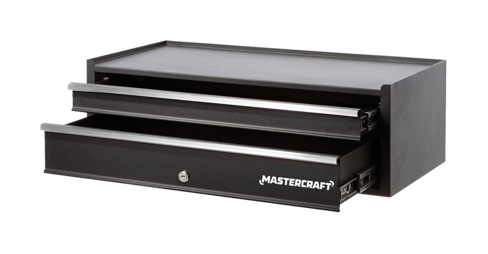 Mastercraft Middle/Intermediate Tool Chest w/ 2 Drawers, Black, 26-in ...