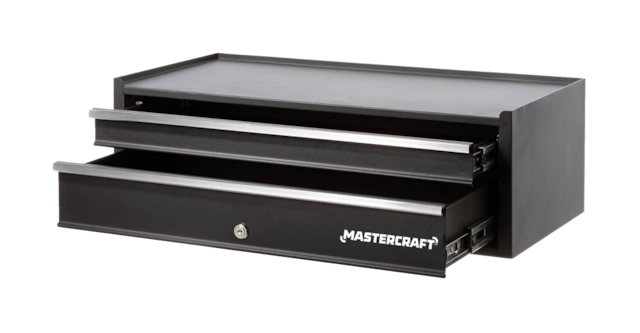 Mastercraft Middle/Intermediate Tool Chest w/ 2 Drawers, Black, 26-in ...
