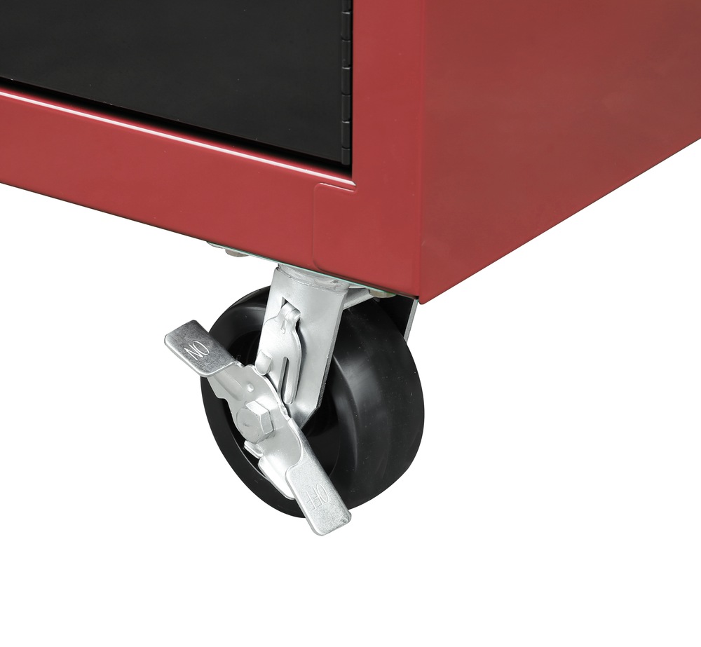 Mastercraft Rolling Tools Storage Cabinet w/ 6 Drawers, Red, 53-in ...