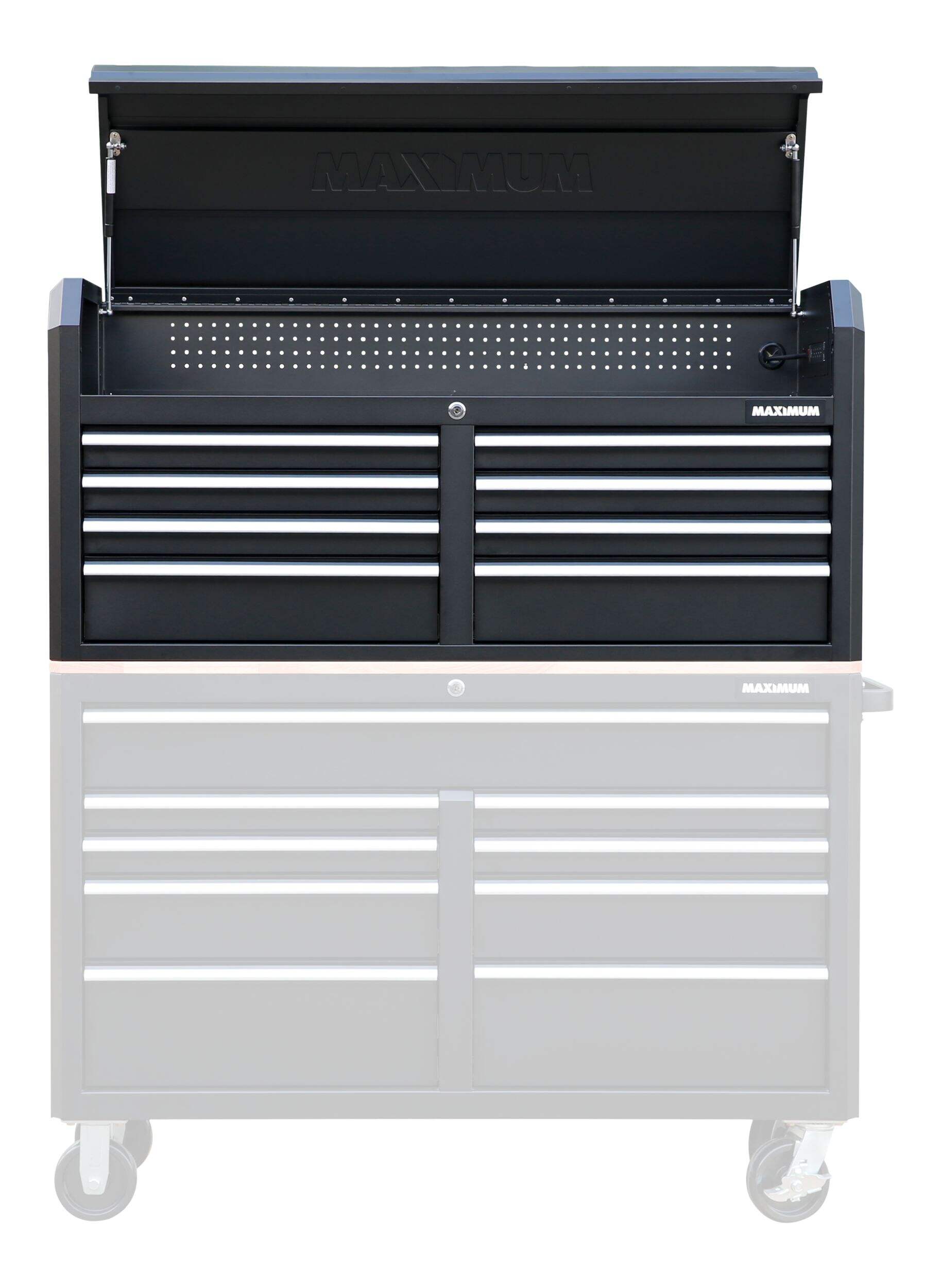 MAXIMUM Tool Storage Chest, Built-In Power Bar with USB, 8-Drawer, 56 ...
